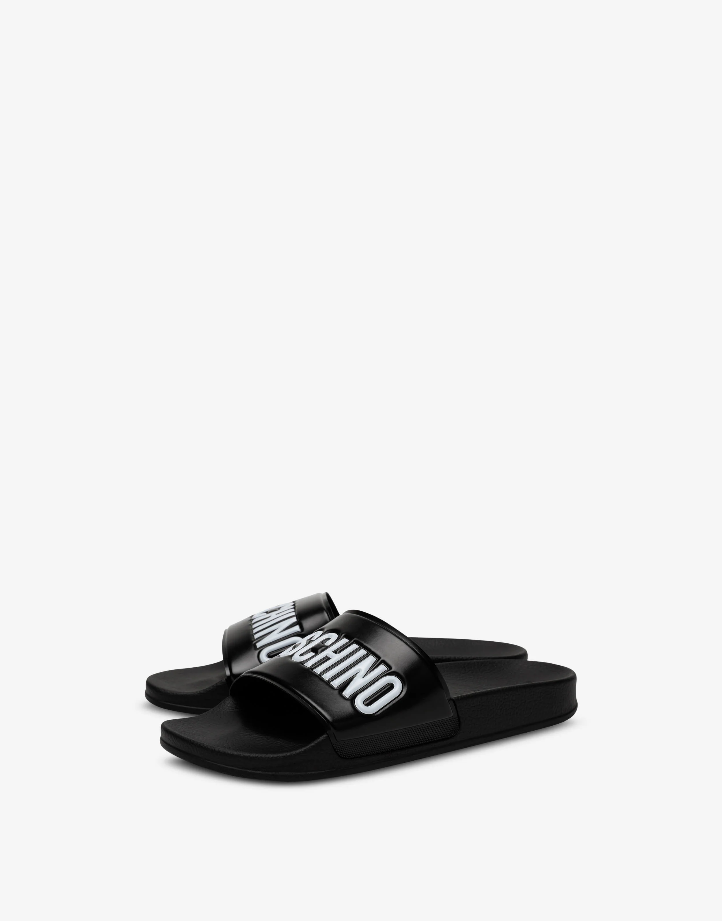 Pool Slide In PVC Con Logo - Moschino EN
